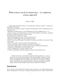 What science can do for democracy – A complexity science approach - PhilSci-Archive